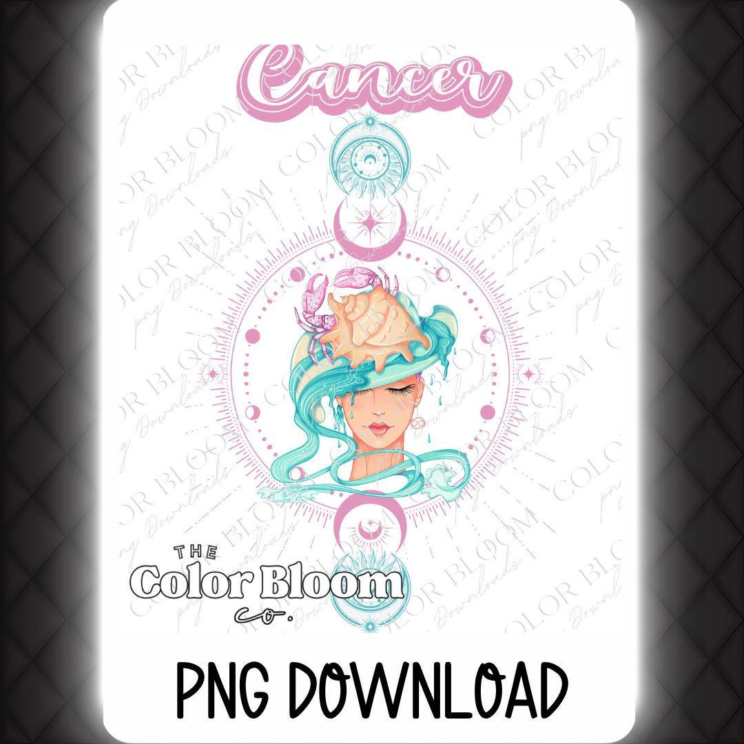 Cancer Zodiac Pastel PNG | Cancer Digital Download | Astrology ...