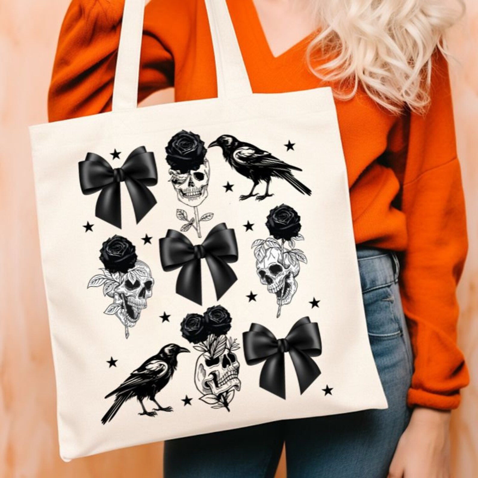 Black Bird & Skull Halloween Design PNG Digital Download - Etsy