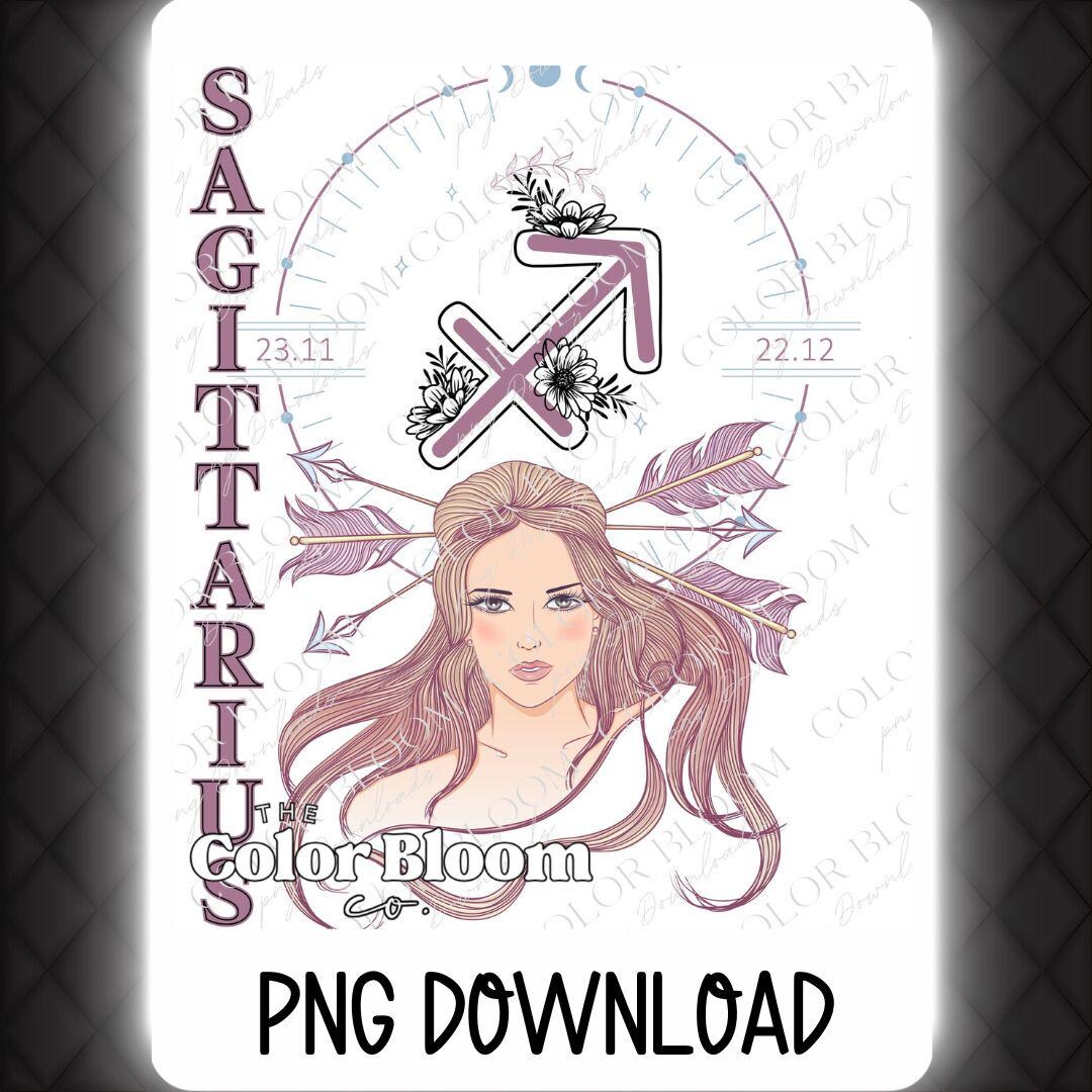 Sagittarius Zodiac PNG Digital Download | Sublimation Design ...