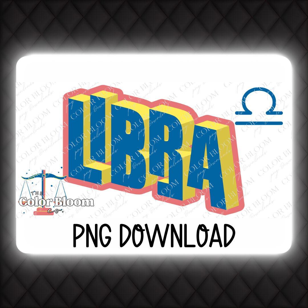 Libra Zodiac PNG Digital Download – Sublimation Design for DIY Crafts ...