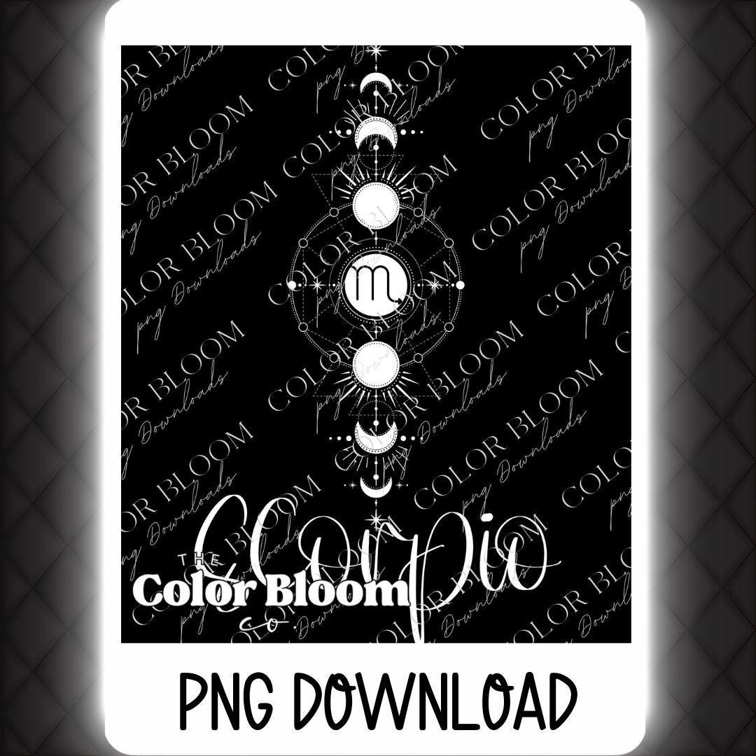 Scorpio Zodiac Moon Phase PNG | Scorpio Digital Download | Astrology ...