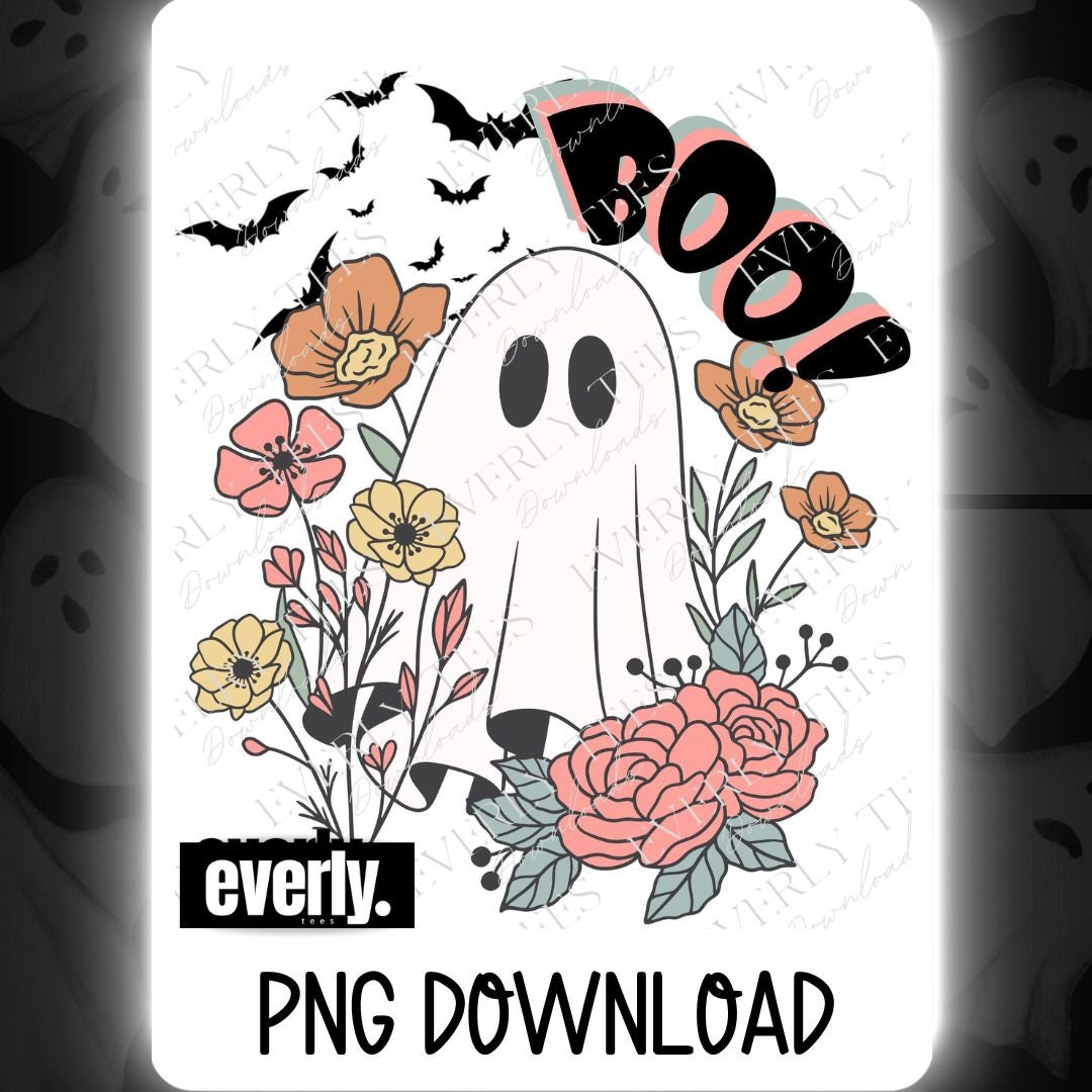 Boo Halloween Design PNG Download - Etsy
