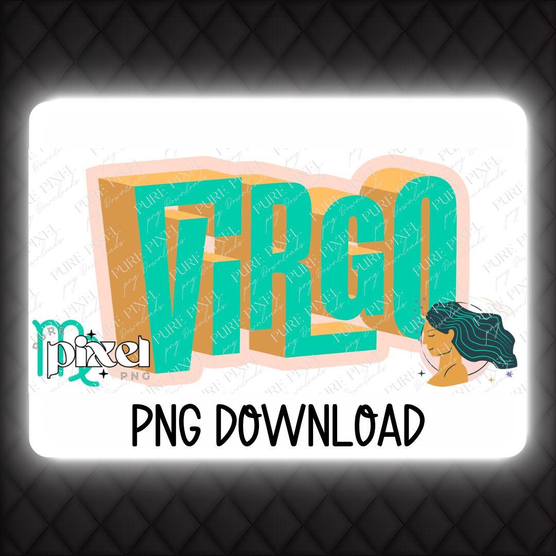 Virgo Zodiac PNG Digital Download – Chest Sublimation Design for Shirts ...