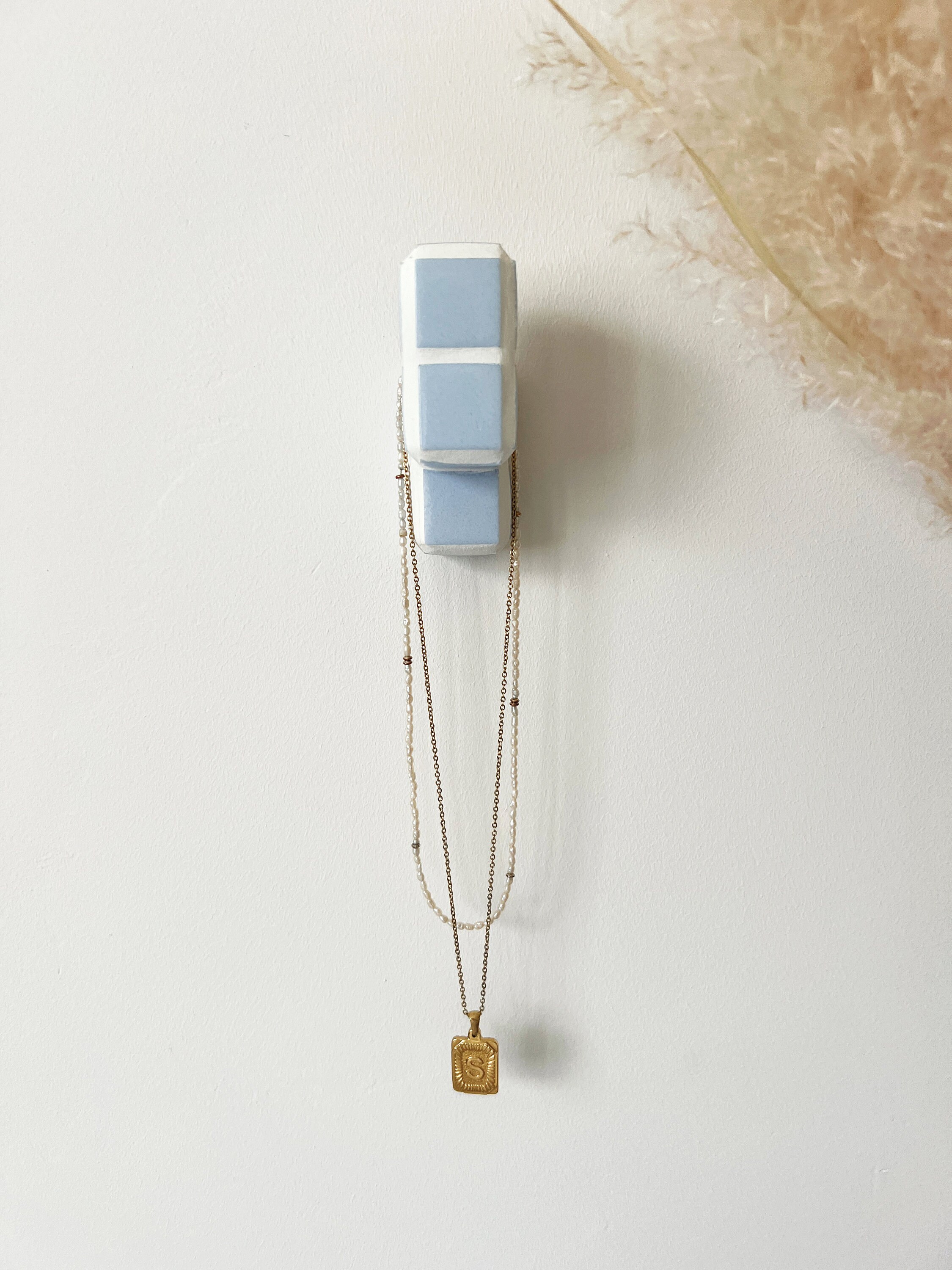 Wall Hook | Tiles | Tile Hook | Mosaic | Blue | White | Hook | Coat ...