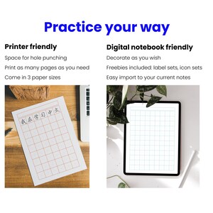 Hanzi Handwriting Practice Sheets Bundle | Kanji Writing Worksheets ...