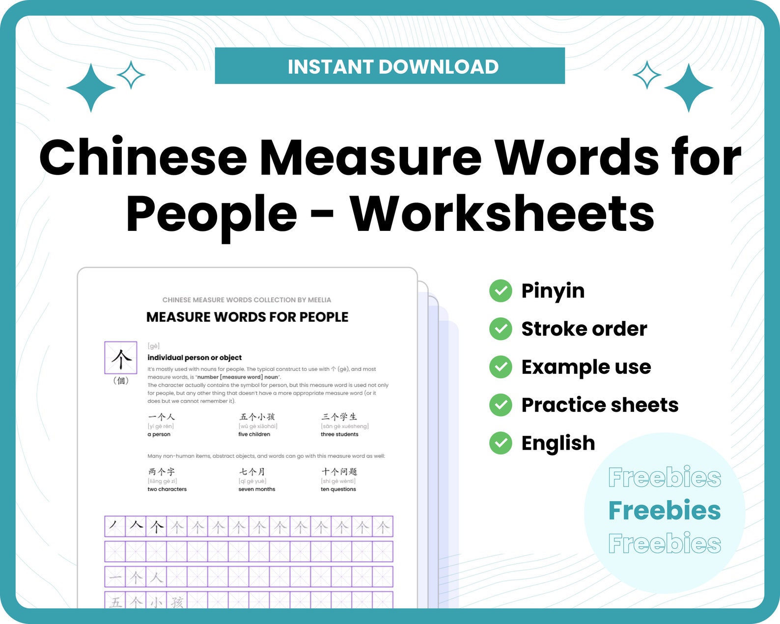 6 Most Common Chinese Measure Words for People, Simplified Chinese ...