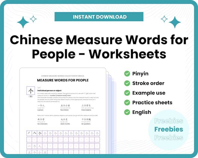 6 Most Common Chinese Measure Words for People, Simplified Chinese ...