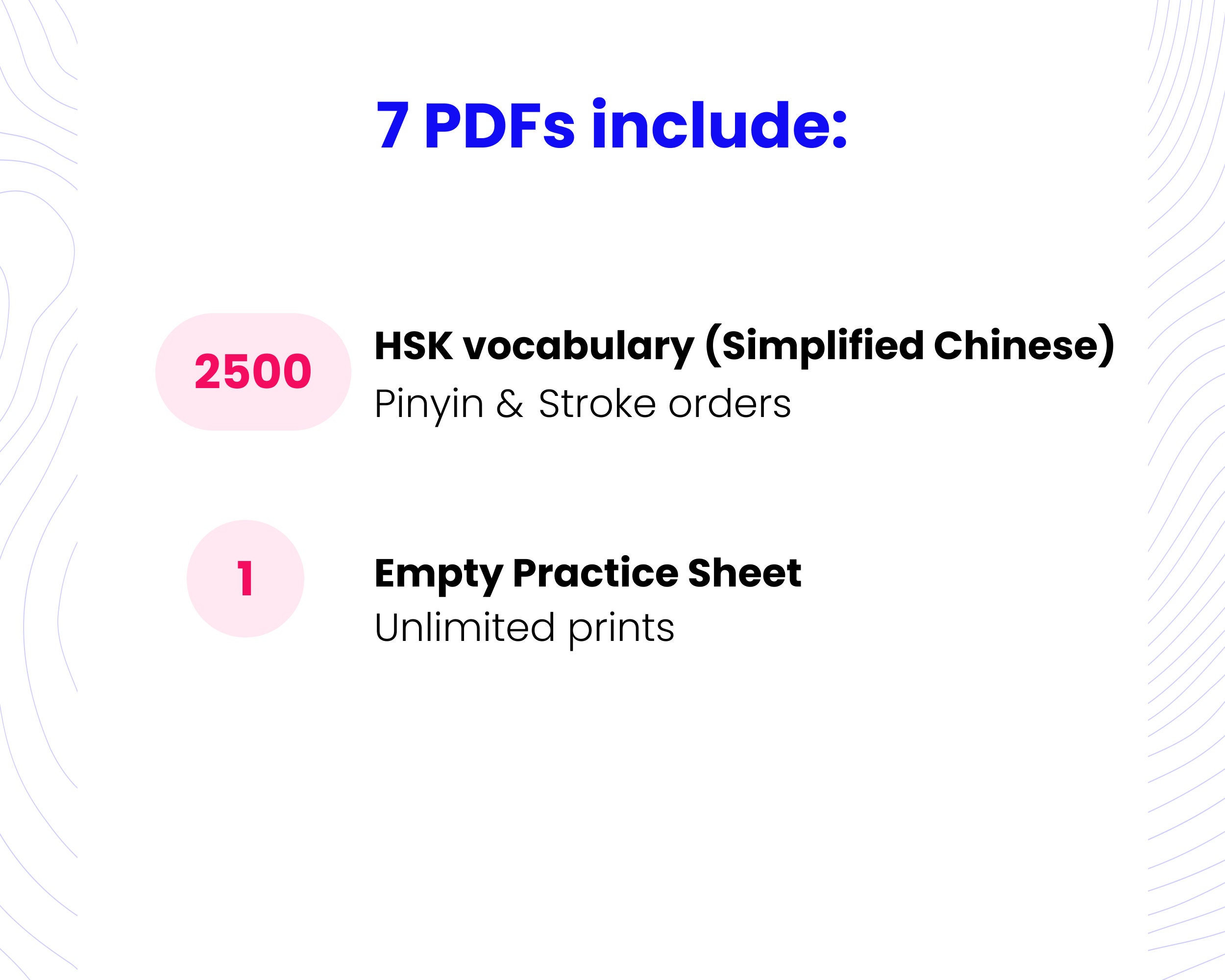 HSK 1-6 Bundle, 2500 Simplified Chinese Characters, Writing Practice ...