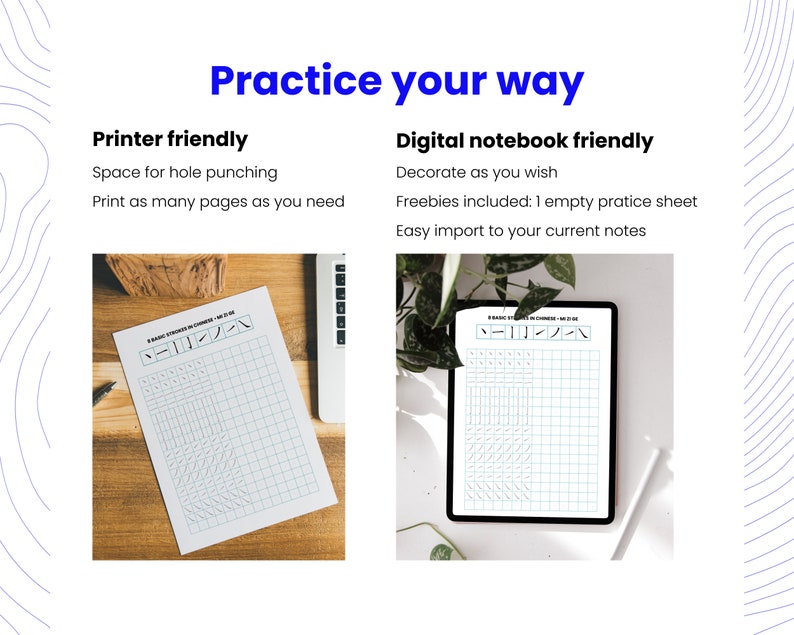 Tracing Worksheets of 8 Chinese Basic Strokes, Mi Zi Ge, Tian Zi Ge ...