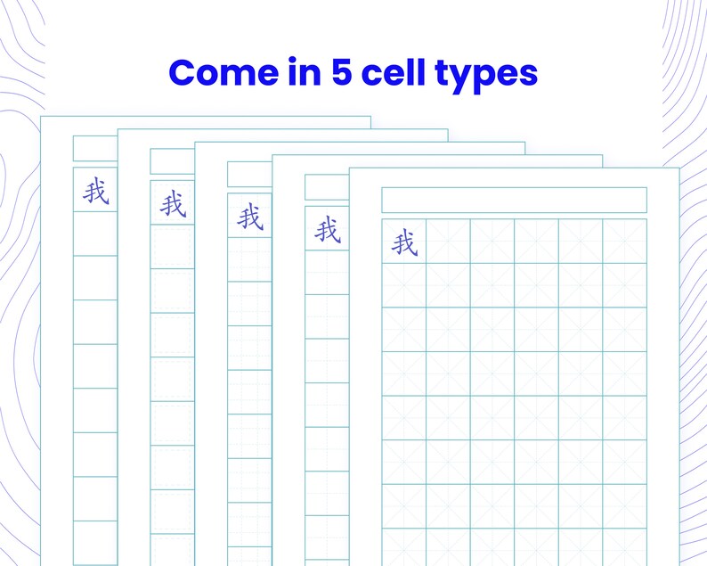 Hanzi Handwriting Practice Sheets Bundle Kanji Writing - Etsy