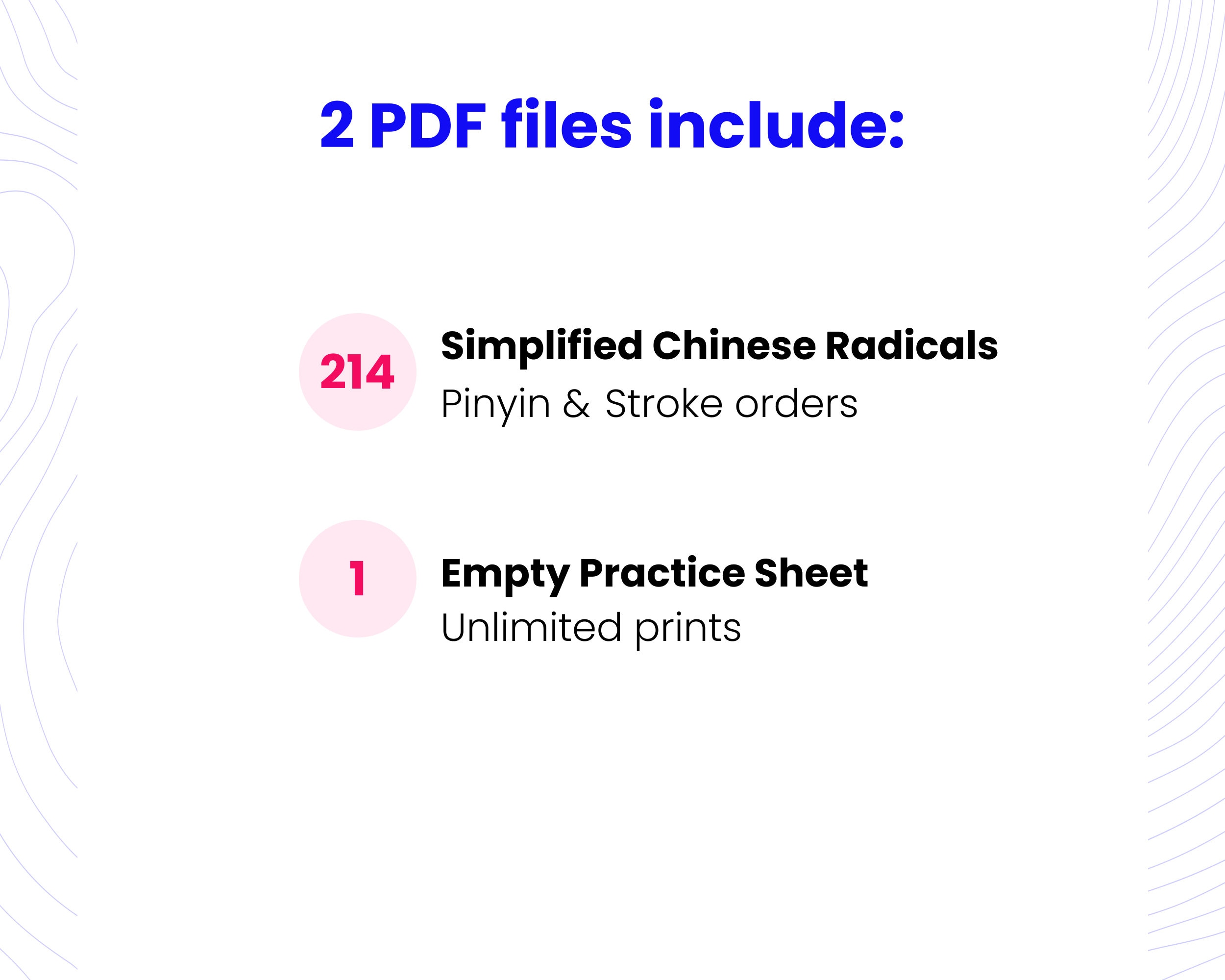 214 Simplified Chinese Radicals, Kangxi Zihui Characters, Mandarin ...