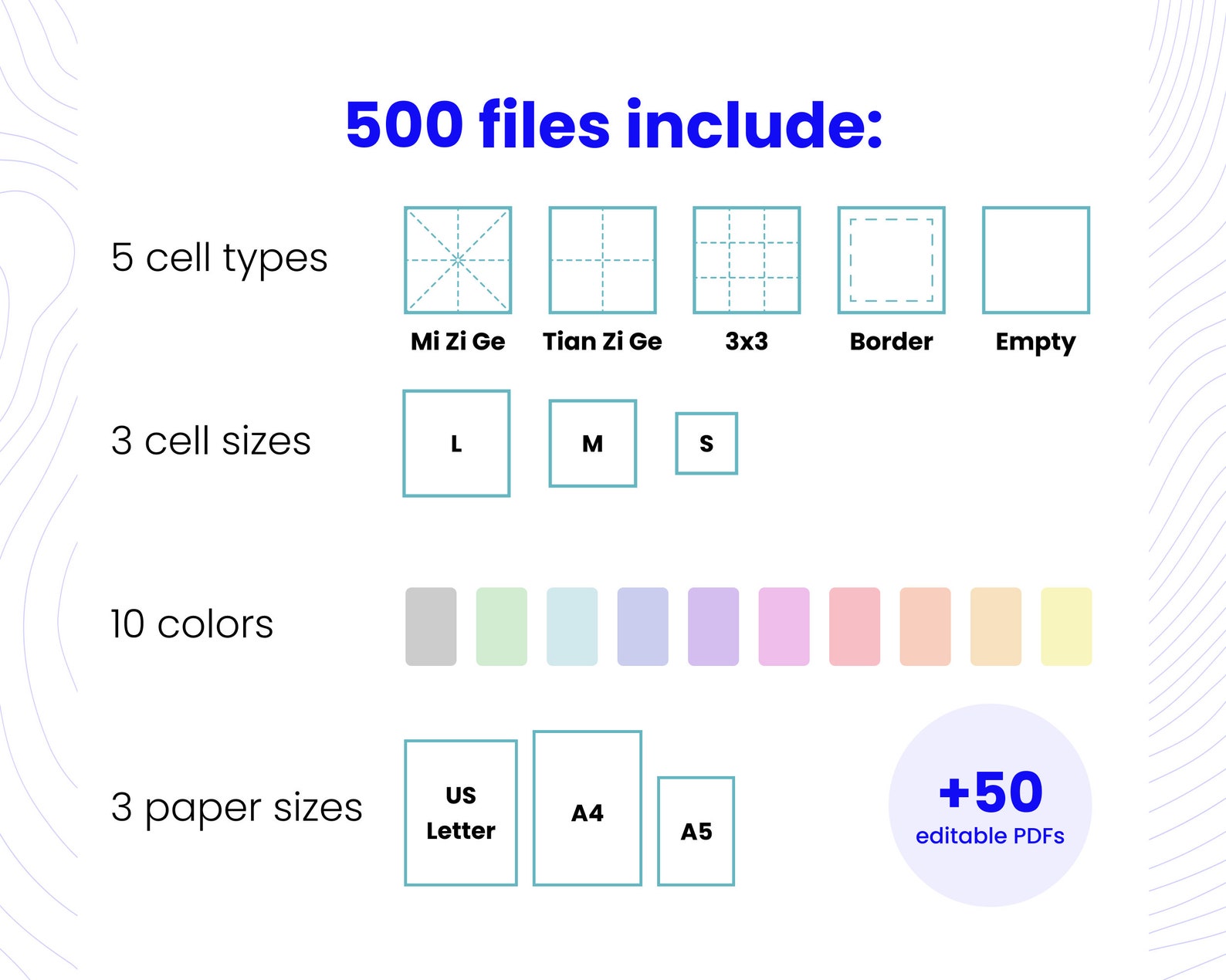 Hanzi Handwriting Practice Sheets Bundle Kanji Writing - Etsy