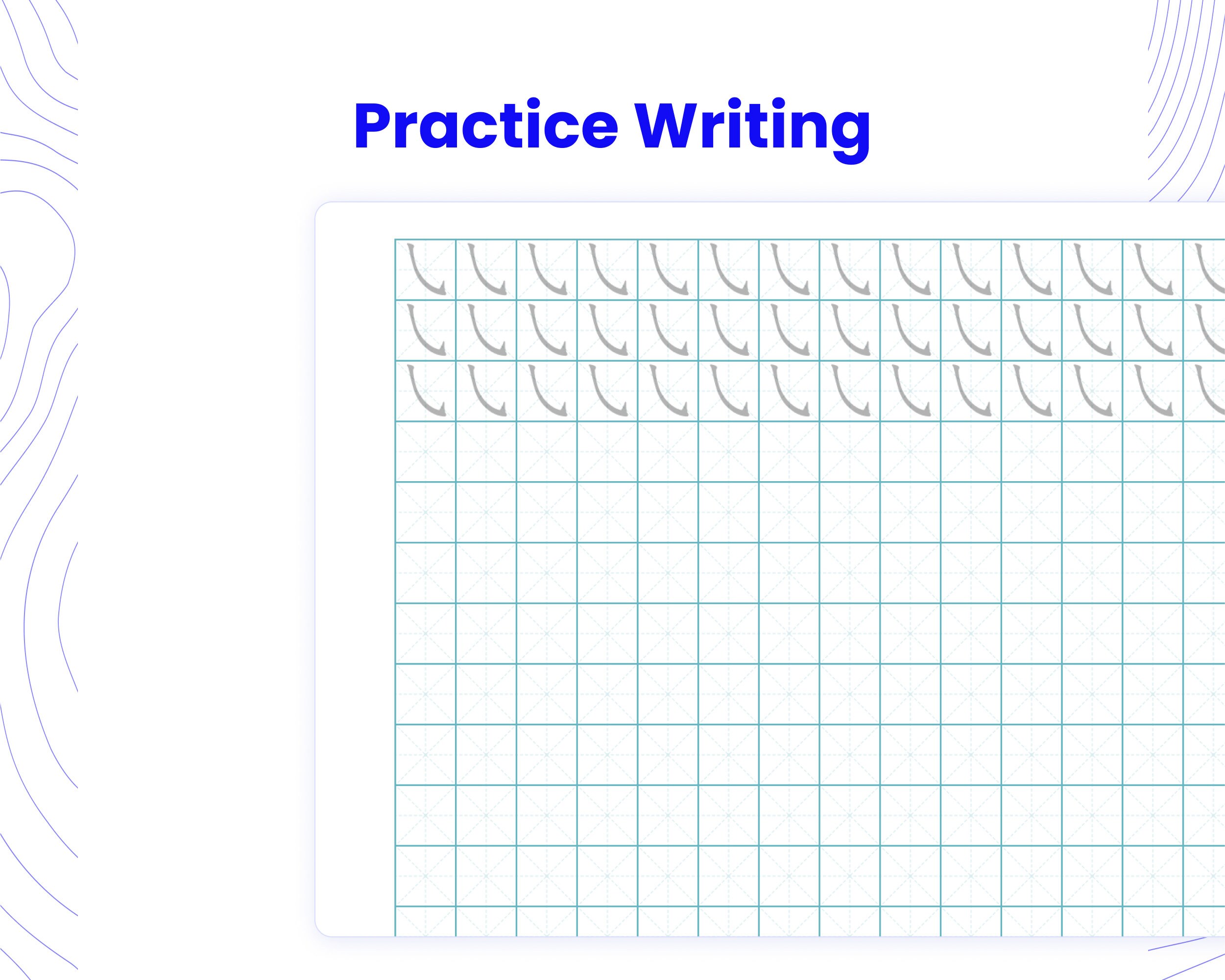 9 Basic Strokes Writing Worksheets, Simplified Chinese Language ...