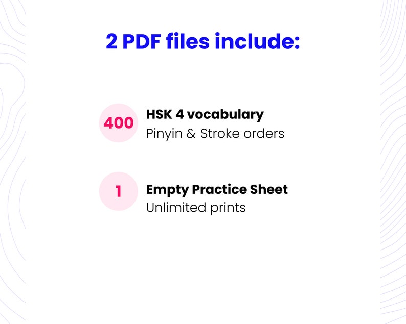 HSK 4 | 400 Vocabulary | Simplified Chinese Characters Writing Practice Paper | Hanzi Printable ...