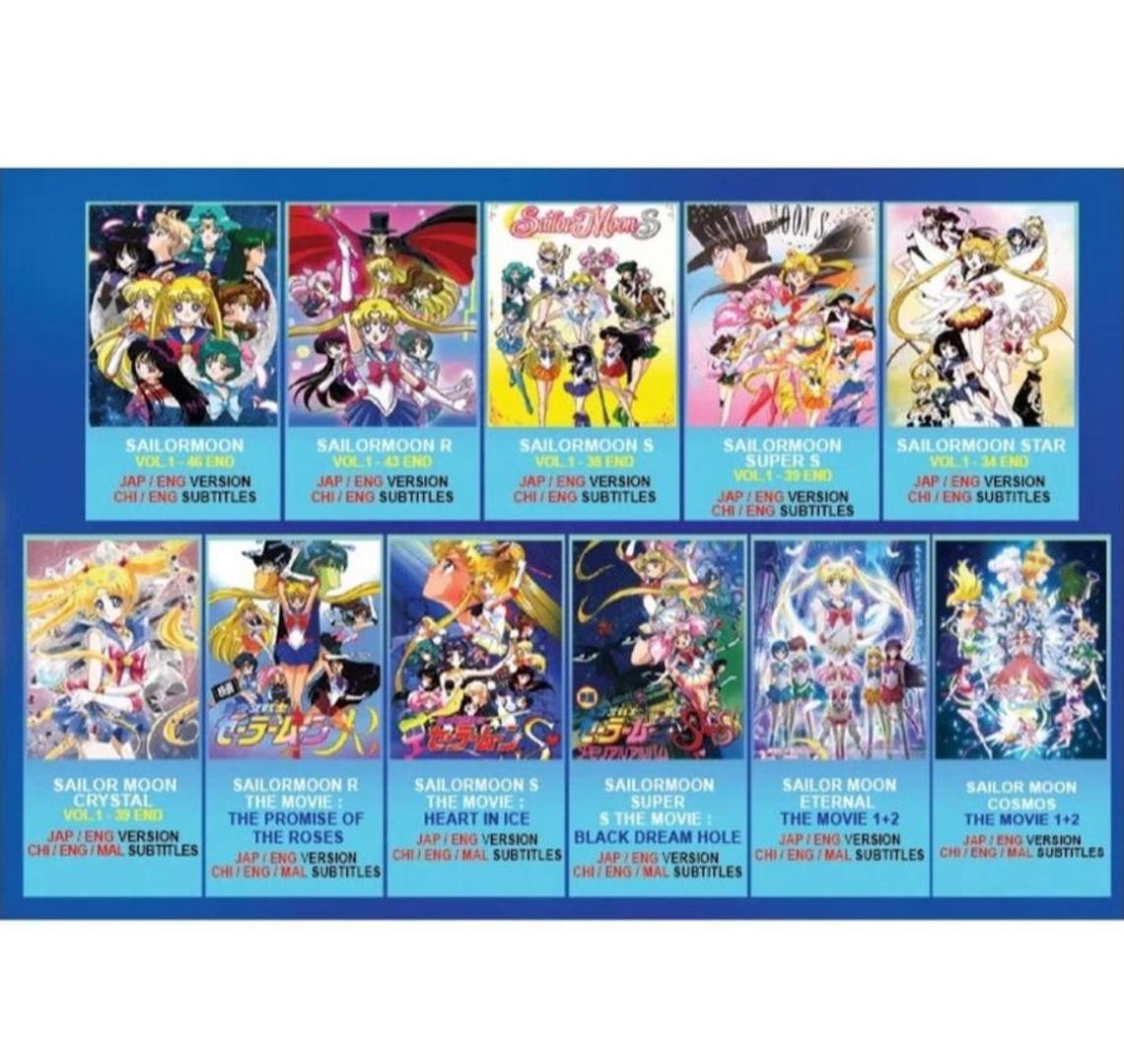 Sailor Moon Complete Tv Series Collection Box Set Anime DVD (1-239 ...
