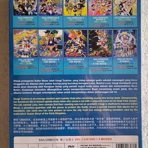 Sailor Moon Complete Series Collection Box Set Anime DVD 1-239 EPISODES ...