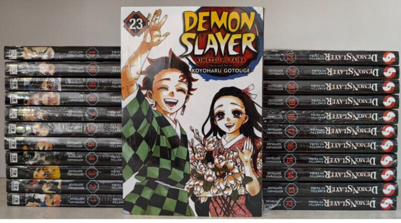 Demon Slayer Kimetsu No Yaiba Manga Volume 1-23 END English Comic ...