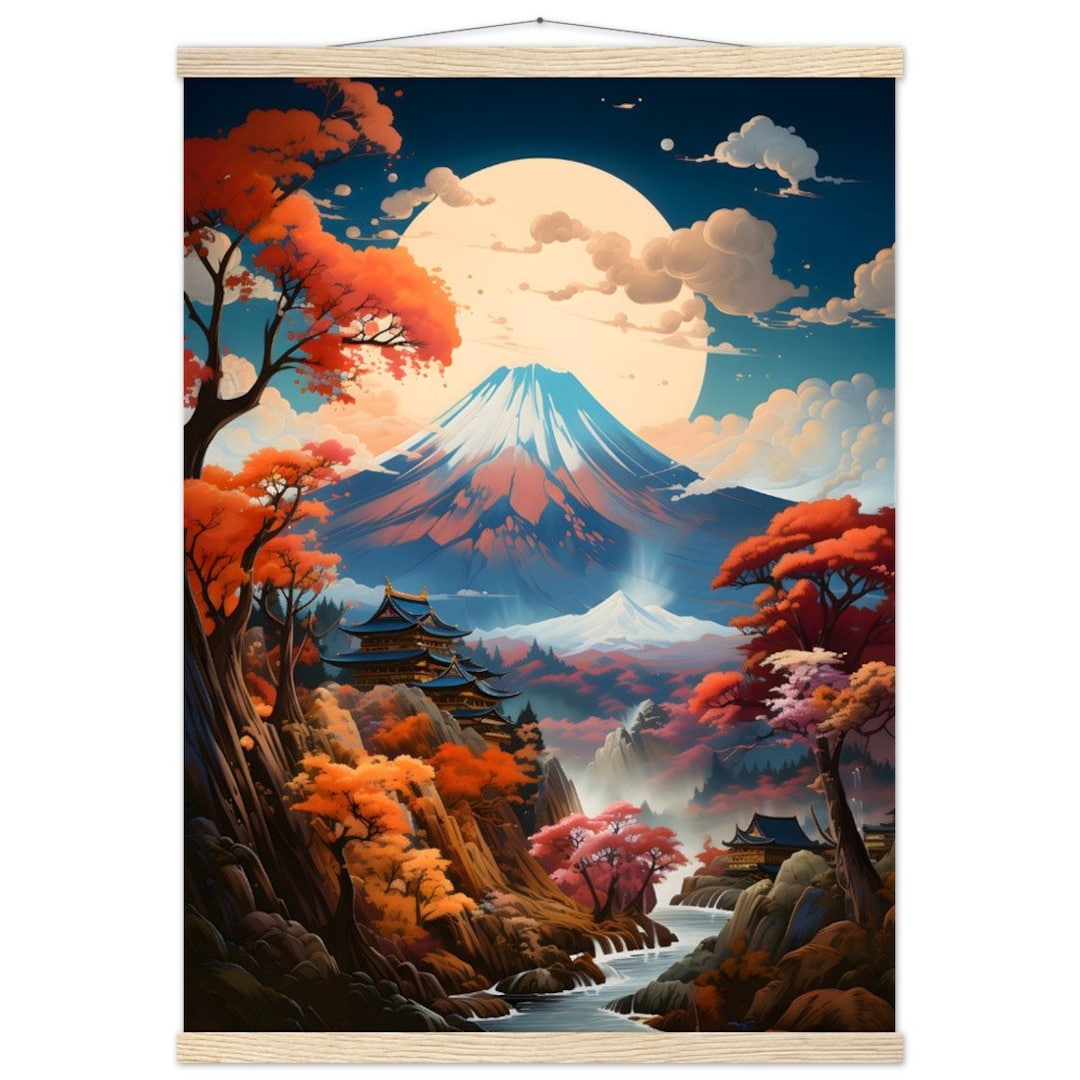 Mt Fuji Print Japanese Art Fuji Mt Fuji Wall Art Traditional Mount Fuji Art Kyoto Japan Print ...