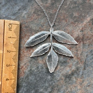 Silver Rowan Leaf Real Rowan Leaf Silver Real Leaf Handmade Silver ...