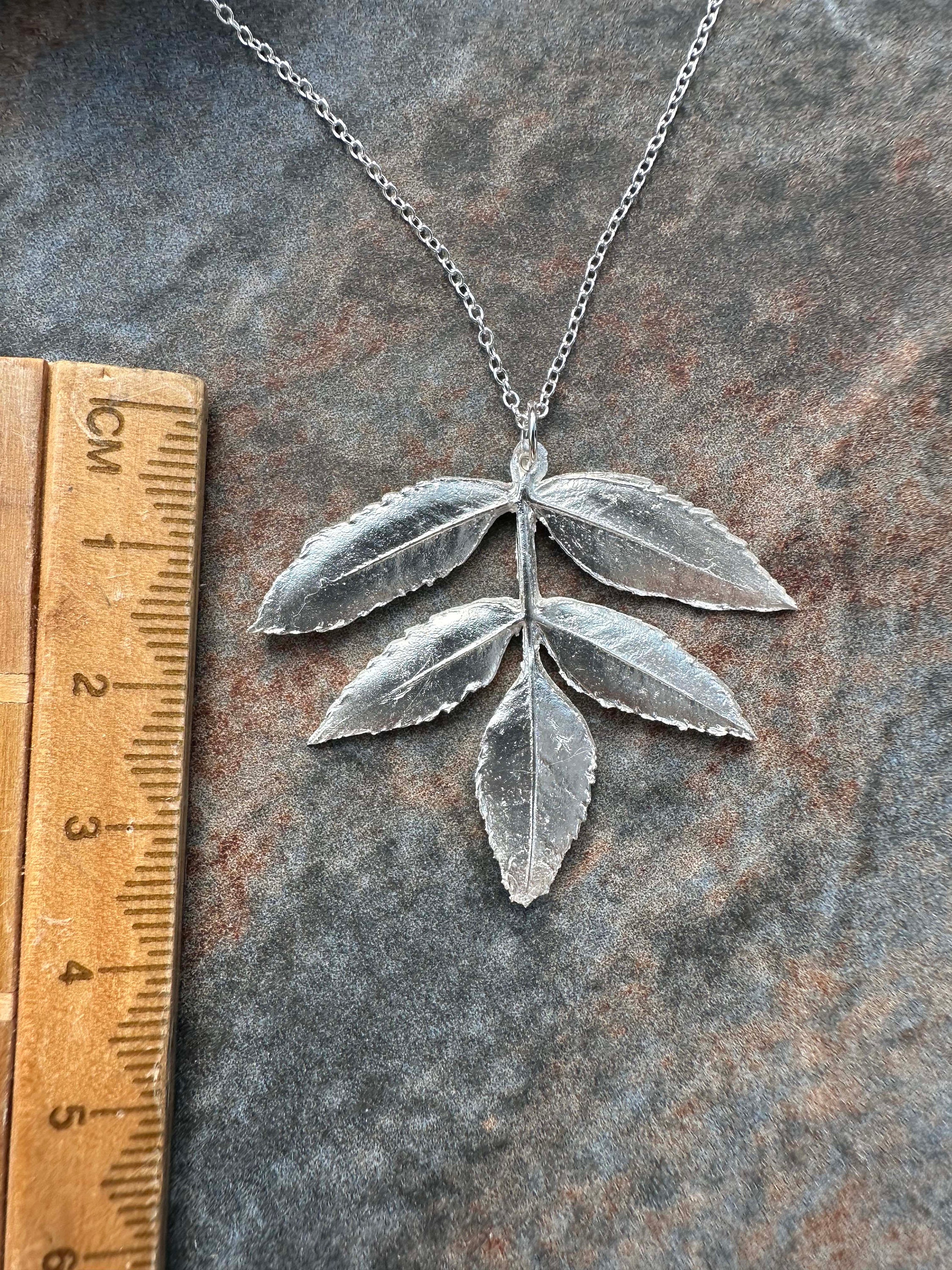 Silver Rowan Leaf Real Rowan Leaf Silver Real Leaf Handmade Silver ...