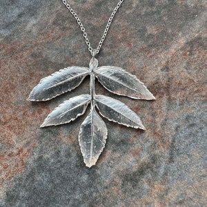 Silver Rowan Leaf Real Rowan Leaf Silver Real Leaf Handmade Silver ...