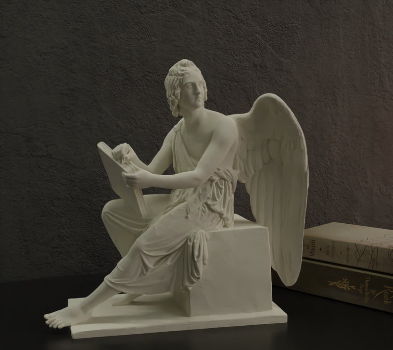 Made of Stone and Marble Powder Angel Sculpture Decorative Angel Statue ...