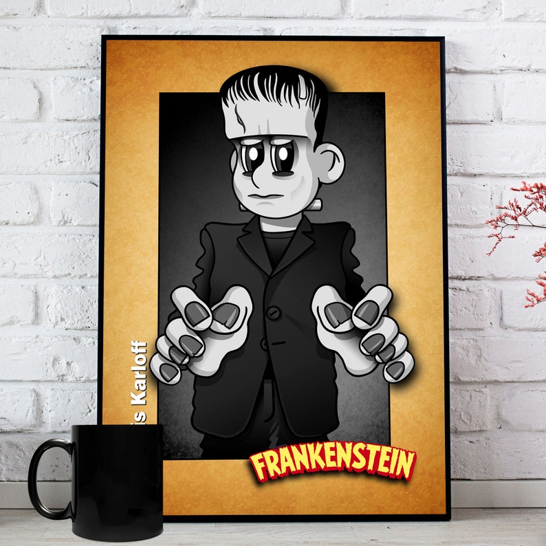 FRANKENSTEIN, Halloween Gift, Boris Karloff, Universal Monster, Monster ...