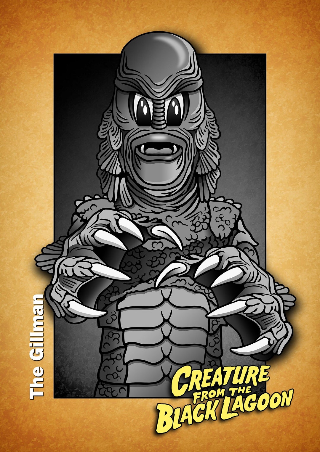 CREATURE From the BLACK LAGOON, Printable Halloween Gift, Gillman ...