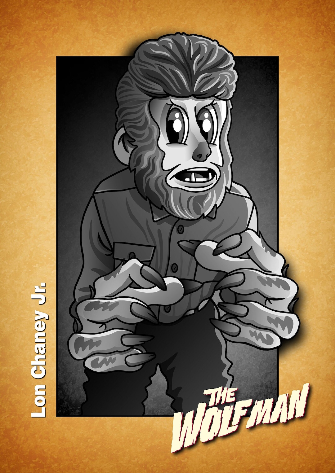 THE WOLF MAN, Halloween Gift, Lon Chaney Jr., Universal Monsters ...