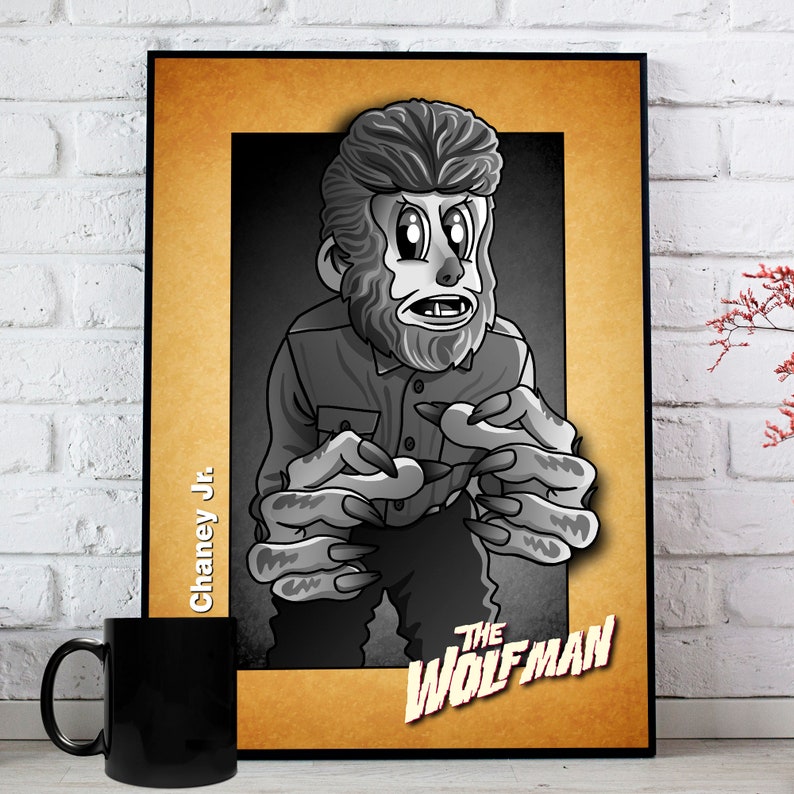 THE WOLF MAN, Halloween Gift, Lon Chaney Jr., Universal Monsters ...