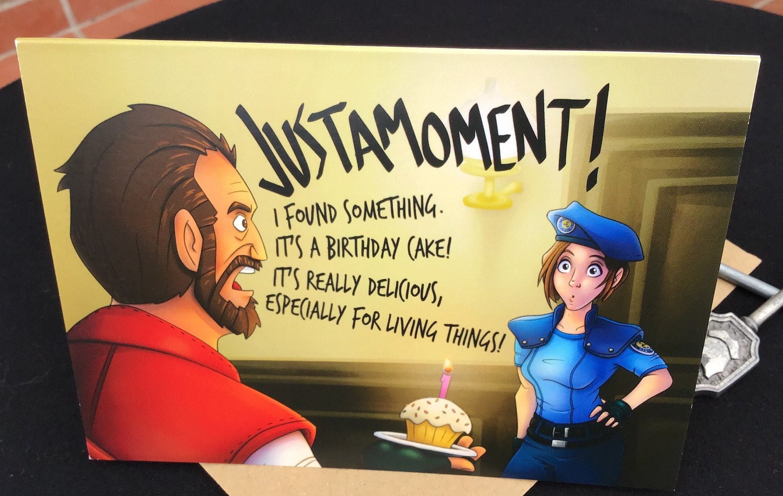 Resident Evil Birthday Card Jill & Barry: JUSTAMOMENT Greetings Card ...