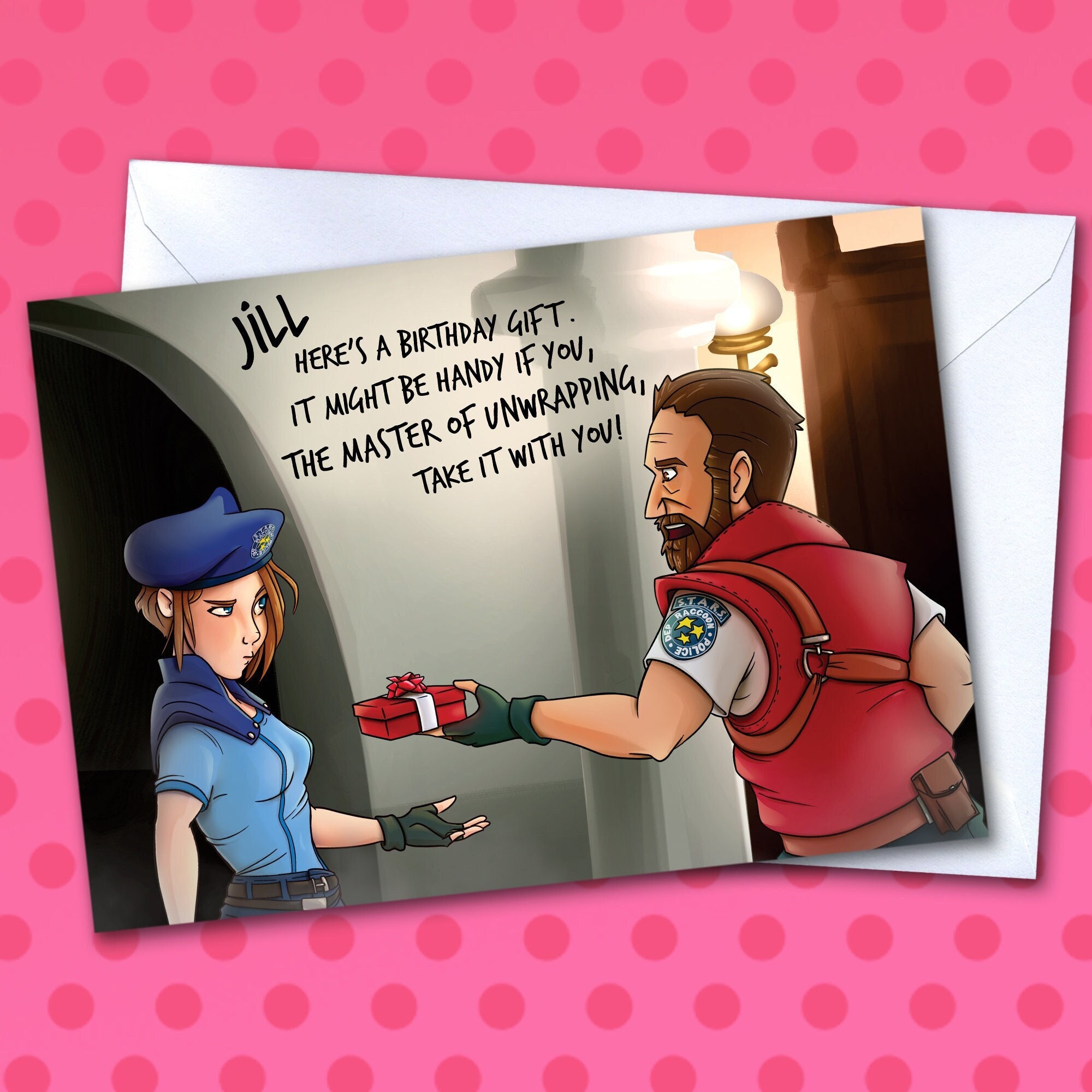 Resident Evil Birthday Card - Jill & Barry: Master of Unwrapping ...