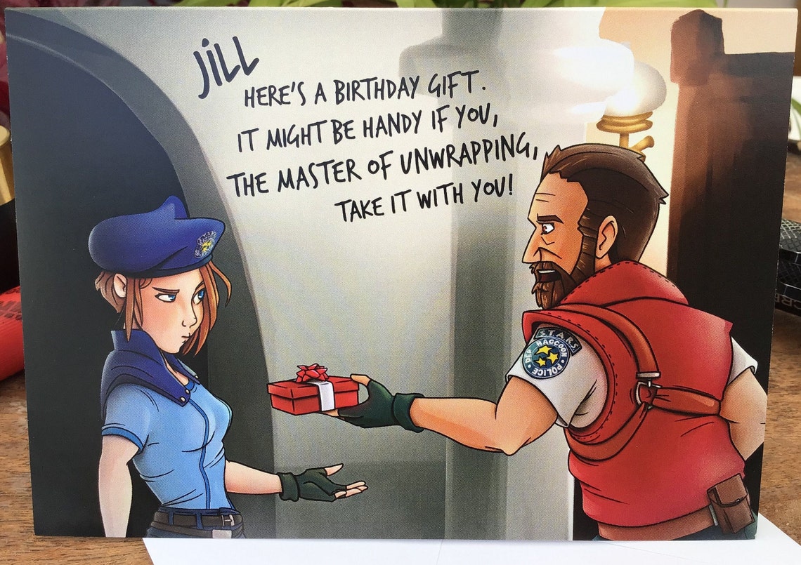 Resident Evil Birthday Card Jill & Barry: Master of Unwrapping ...
