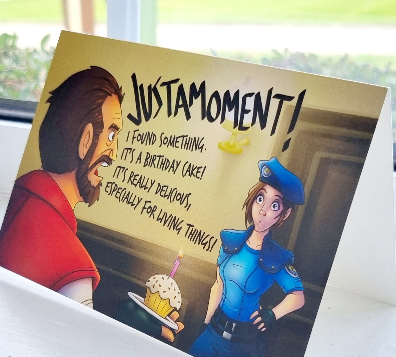 Resident Evil Birthday Card Jill & Barry: JUSTAMOMENT Greetings Card ...