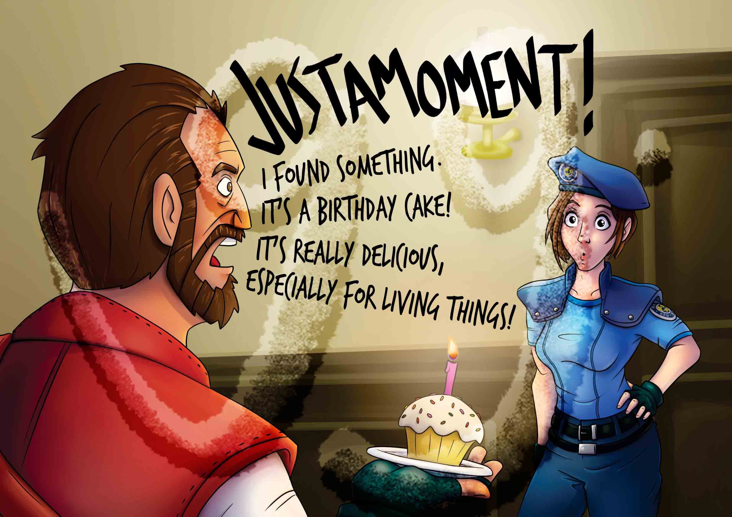 Resident Evil Birthday Card Jill & Barry: JUSTAMOMENT Greetings Card ...