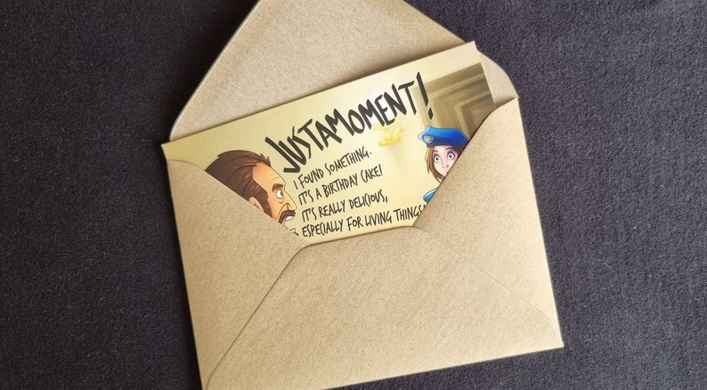 Resident Evil Birthday Card Jill & Barry: JUSTAMOMENT Greetings Card ...