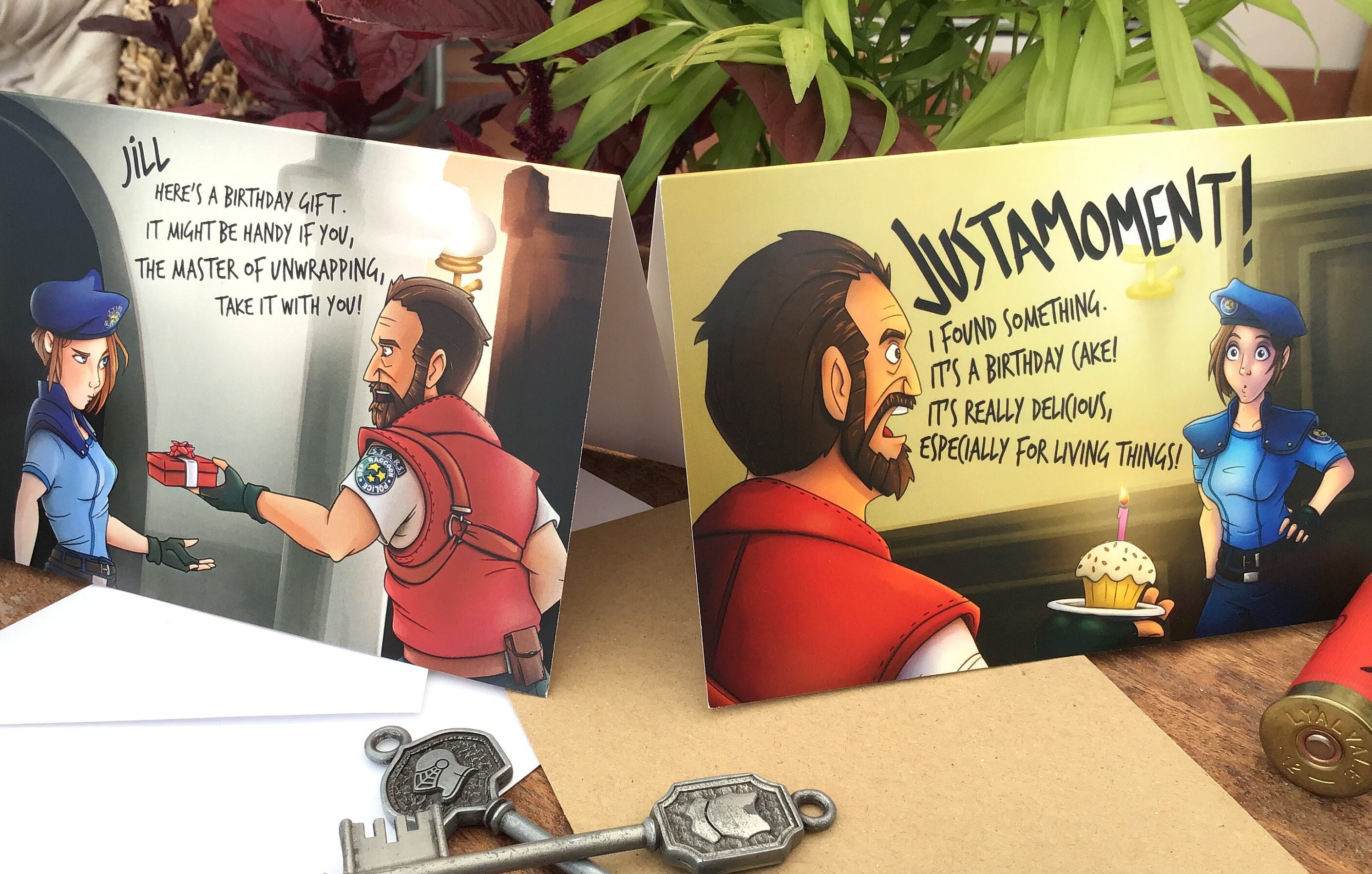 Resident Evil Birthday Card TWO PACK Jill & Barry X 2 Greetings Cards ...