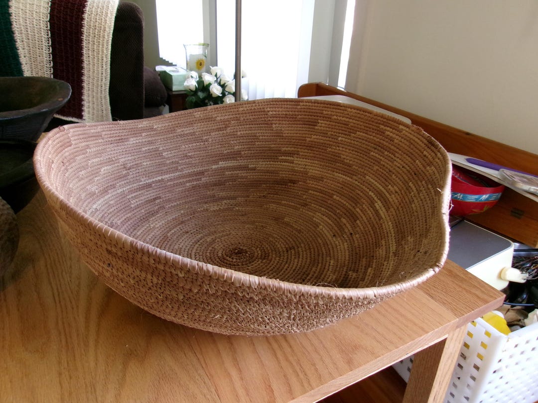 Vintage Native American Spiral Coil Basket - Etsy