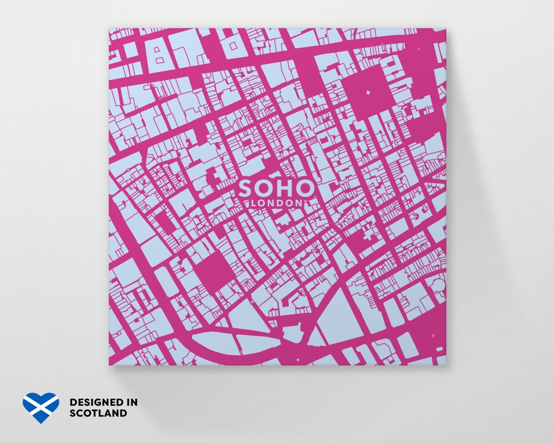 Soho, London City Neighbourhood. an Unusual, Colourful and Creative Map ...