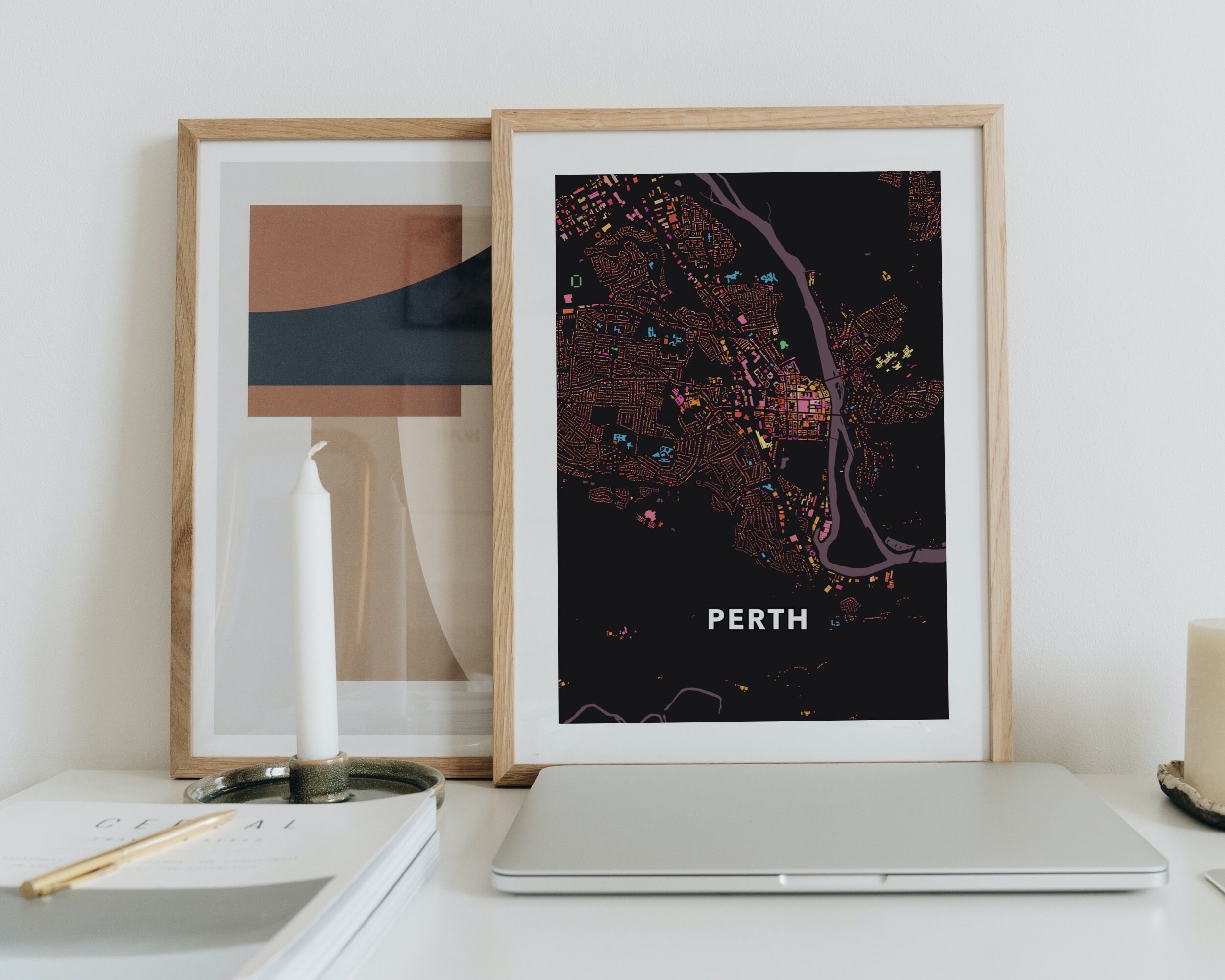 Perth, Scotland City Map. an Unusual, Colourful and Creative Art Print ...
