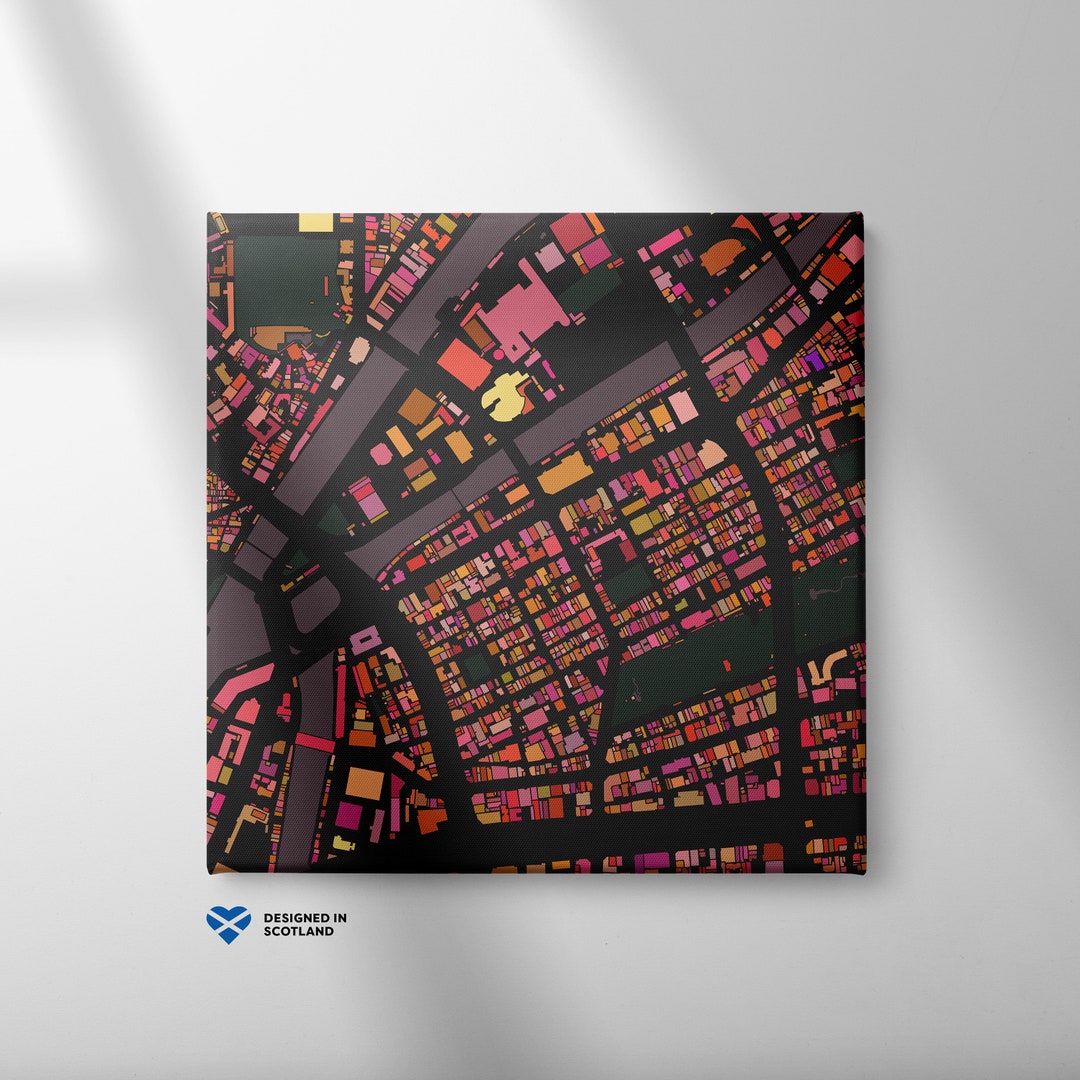 Osaka, Japan, City Map. an Unusual, Colourful and Creative Art Print by ...