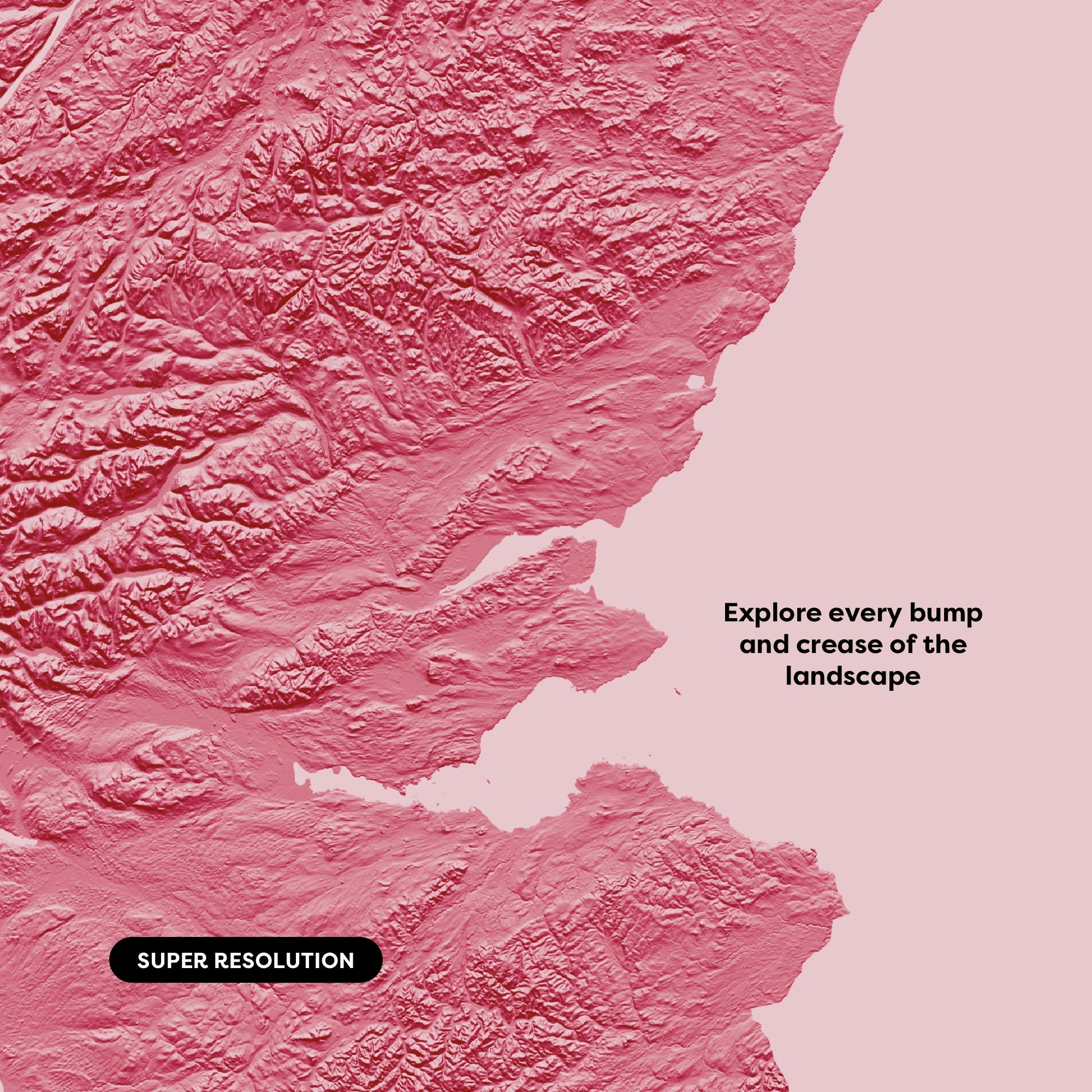 Scotland by Nature Printable Map Poster Pink. - Etsy