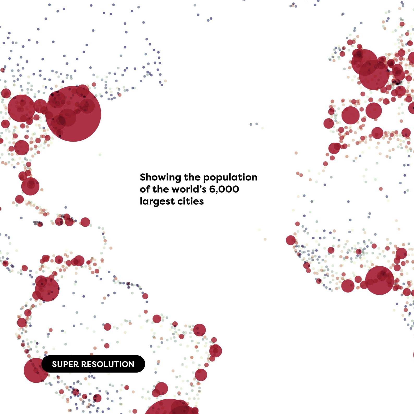 EVERYBODY. World Map Plotted by Where the Humans Are. - Etsy