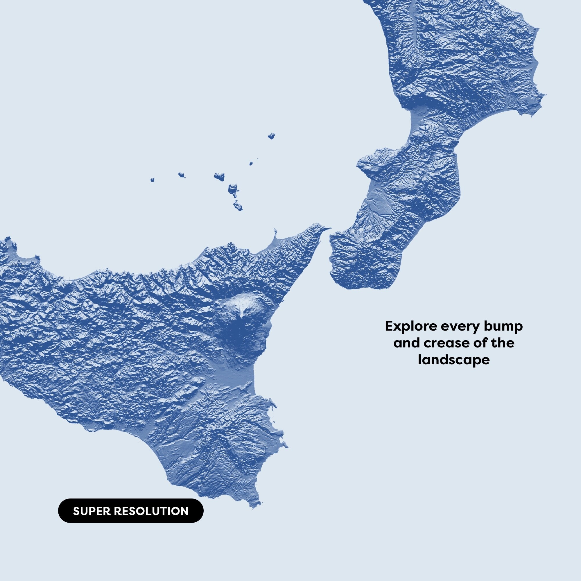 Italy by Nature, Printable Map Poster, Blue. - Etsy