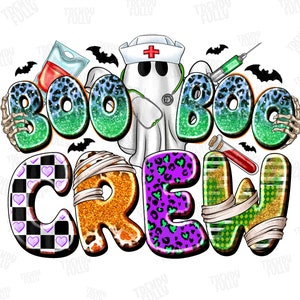 Boo Boo Crew PNG File, Sublimation Designs Download, Digital, Ghost ...
