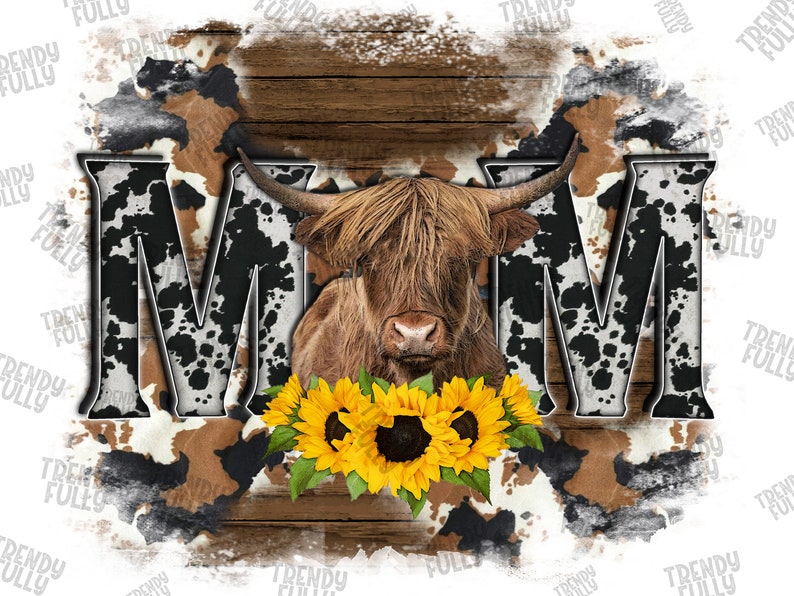 Western Mom Cow Png Western Design Mom Cow Png Sublimation - Etsy