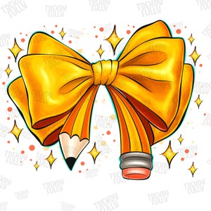 Coquette Teacher Png, Teacher Pencil Coquette Bow Png, Teach Love ...