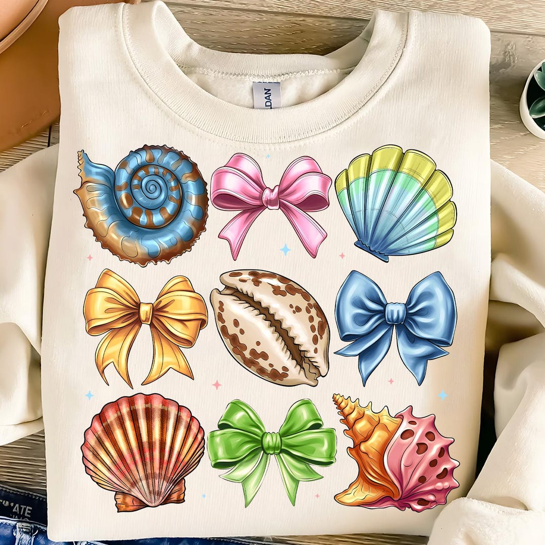 Coquette Seashell PNG, Beach Png, Coastal Png, Summer Vibes Png, Summer ...