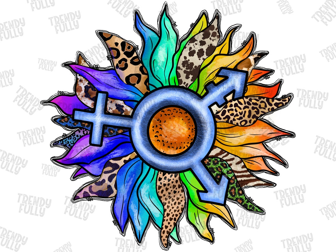 LGBTQ Sunflower Png, Rainbow, Rainbow Flower, Sublimation Design ...