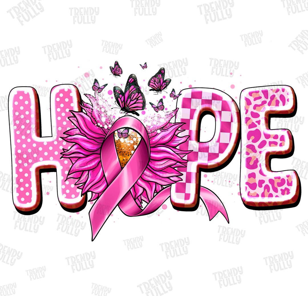 Hope Png Sublimation Design Download, Breast Cancer Png, Cancer ...